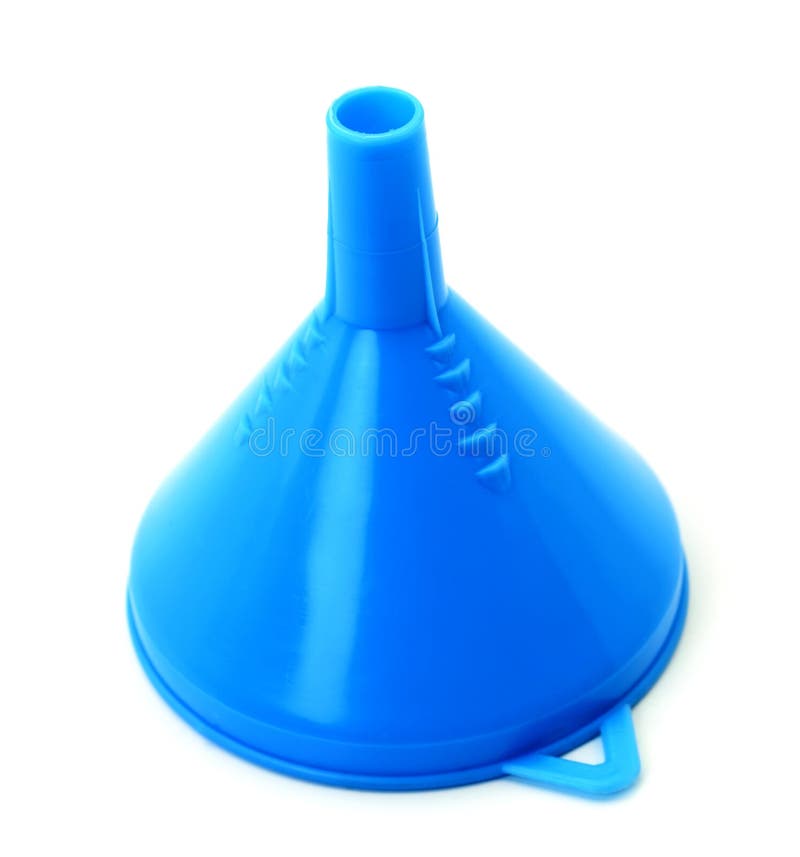 Funnel Plastic Isolated White Background Stock Image - Image of handle ...