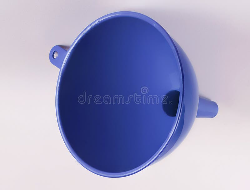 Blue plastic funnel stock image. Image of handle, equipment - 86703563