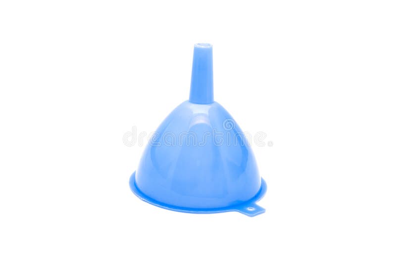 Blue Plastic Funnel stock image. Image of household, handle - 33362801