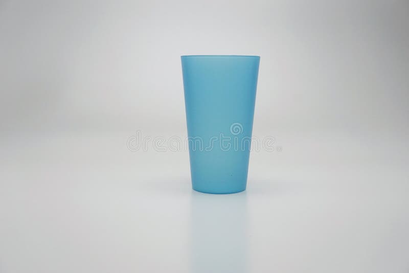 Blue plastic glass stock image. Image of color, closeup - 96063681