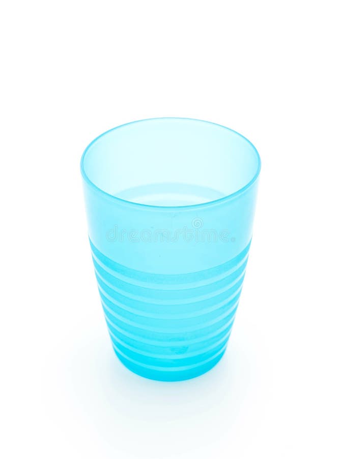 Blue plastic glass stock image. Image of white, plastic - 96678127
