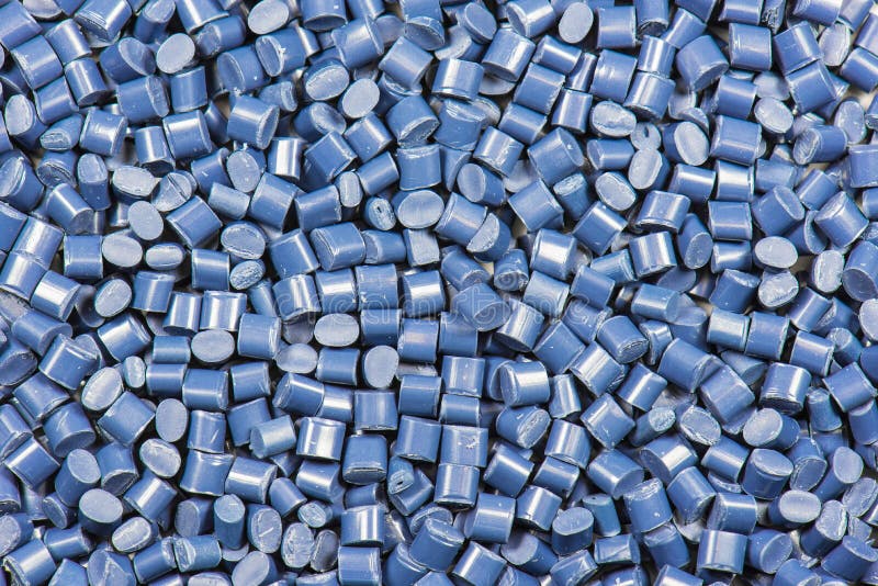 Blue Plastic Granulate Pellets Stock Image - Image of blue, dyeing ...