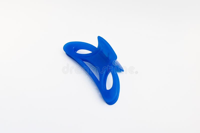 Blue Plastic Hairpin Isolated on White Background Stock Photo - Image ...