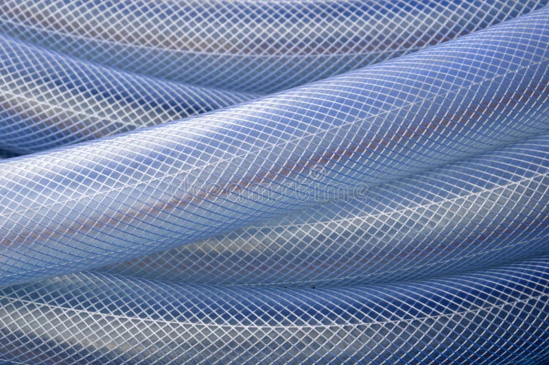 Blue Plastic Hose Background Stock Photo - Image of parallel, gardening ...