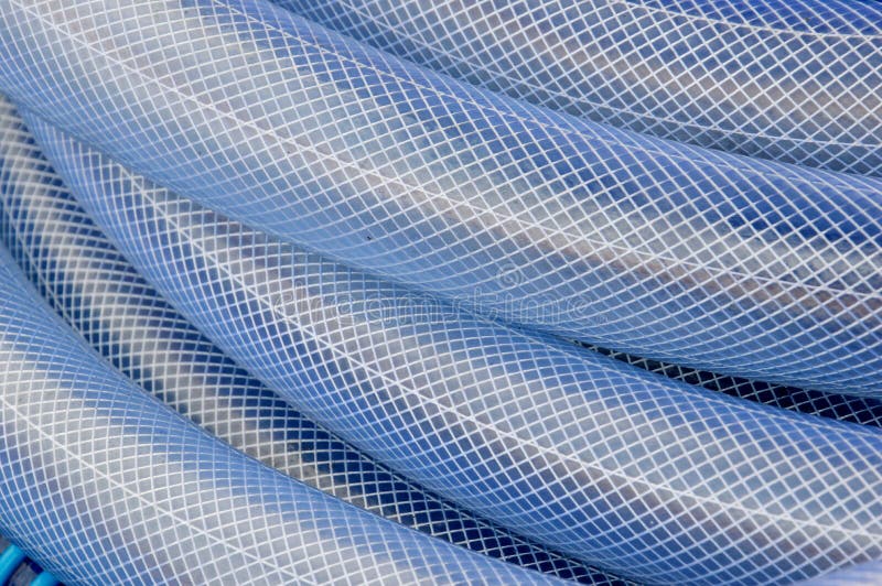 Blue Plastic Hose Background Stock Photo - Image of industrial ...
