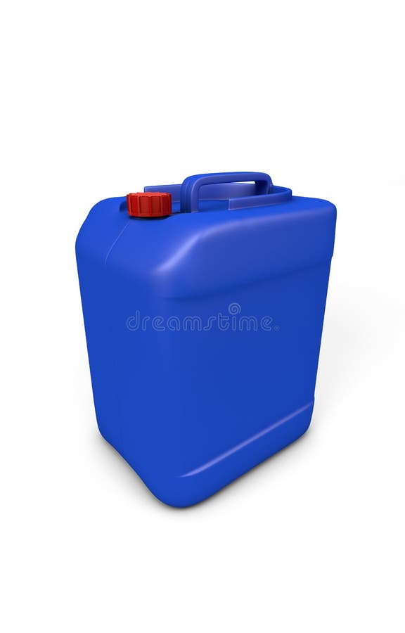 Blue plastic jerry can stock illustration. Illustration of plastic ...