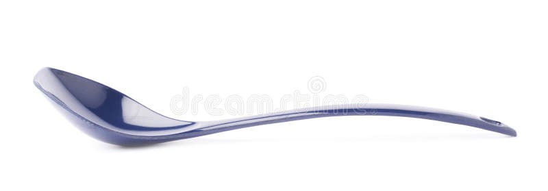 Blue Plastic Kitchen Ladle Spoon Isolated Stock Image - Image of ...