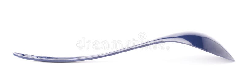 Blue Plastic Kitchen Ladle Spoon Isolated Stock Image - Image of ladle ...