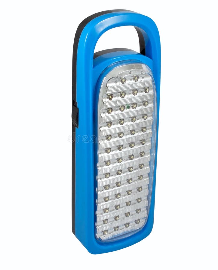 Blue Plastic Led Flashlight Stock Image - Image of bright, spotlight ...