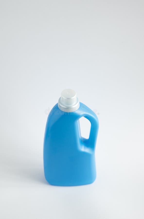 Blue Plastic Liquid Detergent Bottle Isolated on White Background ...