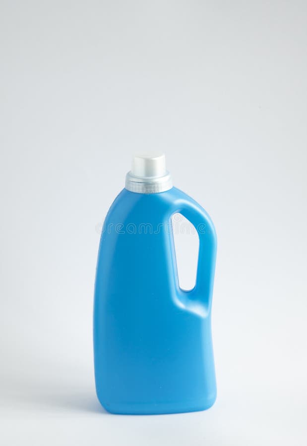 Blue Plastic Liquid Detergent Bottle Isolated on White Background ...