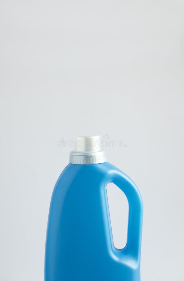 Blue Plastic Liquid Detergent Bottle Isolated on White Background ...
