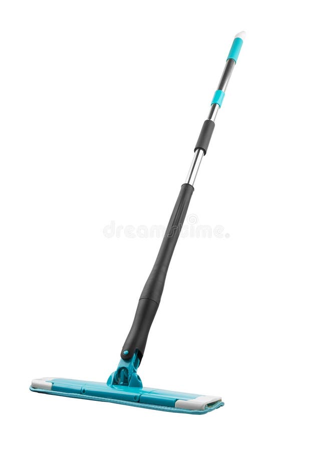 Blue plastic mop stock photo. Image of service, bathroom - 274637184