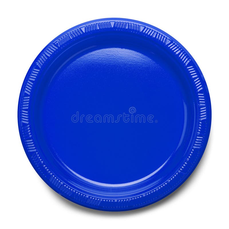 Blue Plastic Plate stock photo. Image of picnic, party - 47794458