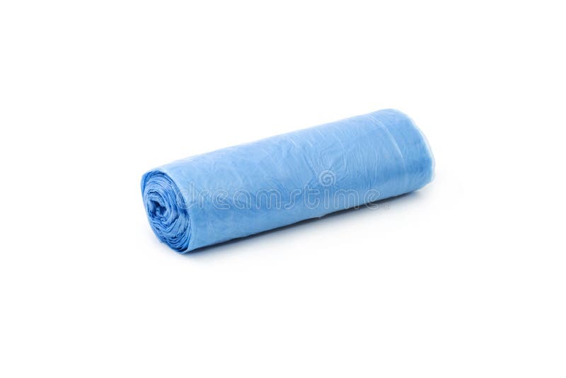 Blue Plastic Polyethylene Garbage Bags Small-size Stock Image - Image ...