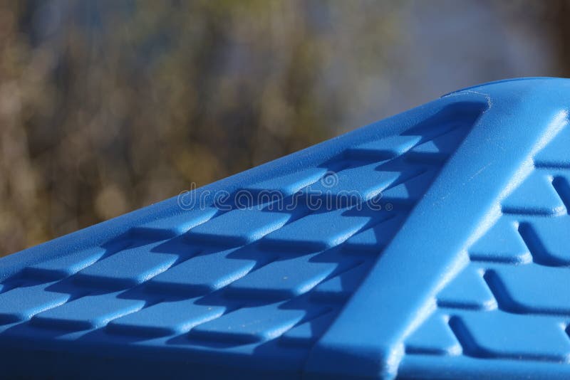 Blue Plastic Roof on a Childrens House Stock Photo - Image of ...