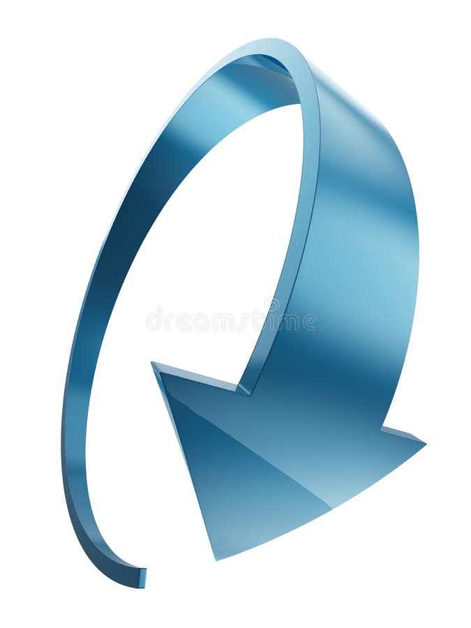 Blue round arrow stock illustration. Illustration of abstract - 26548713