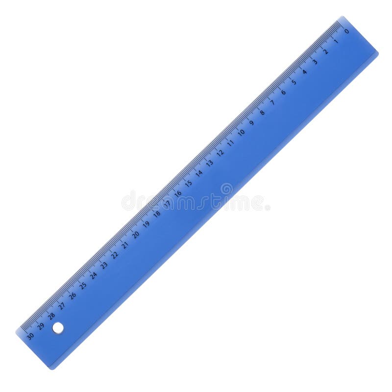 Blue Plastic Ruler for Left-handers, on a White Background Stock Photo ...