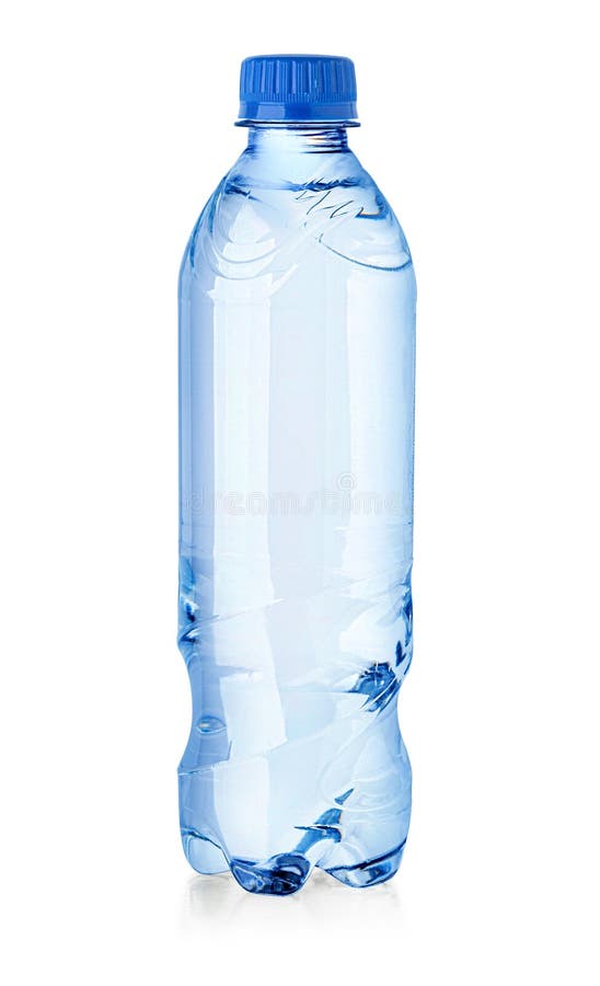 Blue plastic water bottle stock image. Image of opened - 333377091