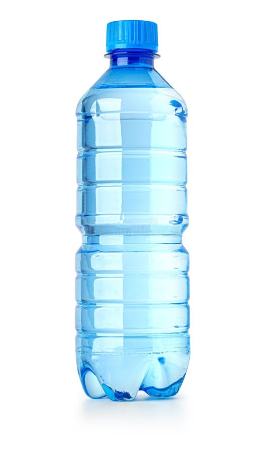 Blue plastic water bottle stock image. Image of opened - 333377091