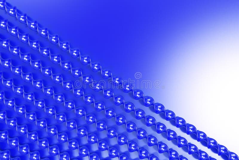 Blue Plastic Spiral Sticks on Blue Background Stock Illustration ...