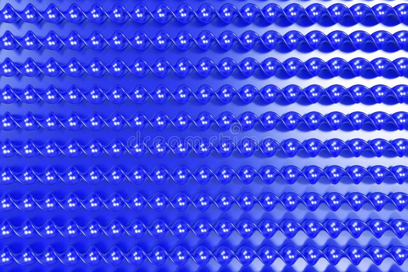 Blue Plastic Spiral Sticks on Blue Background Stock Illustration ...