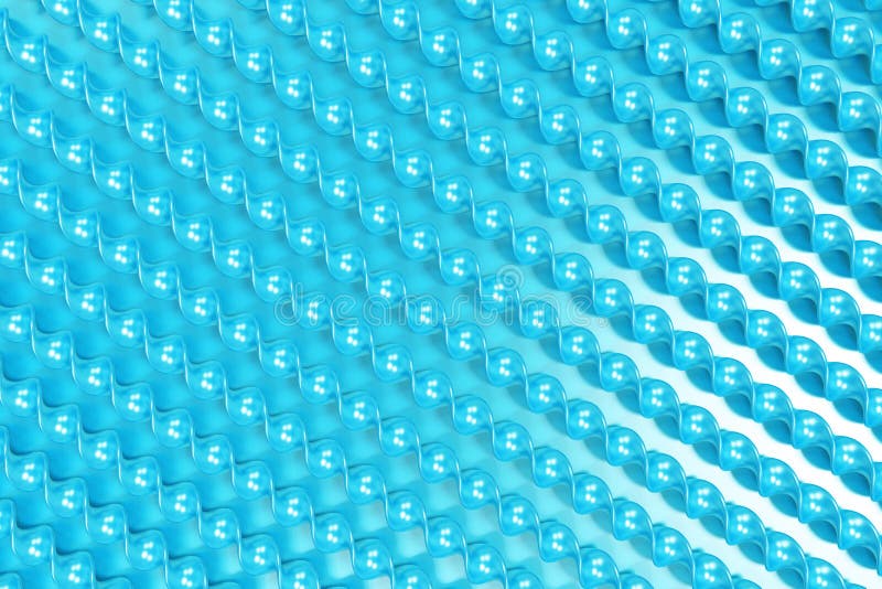 Blue Plastic Spiral Sticks on Blue Background Stock Illustration ...