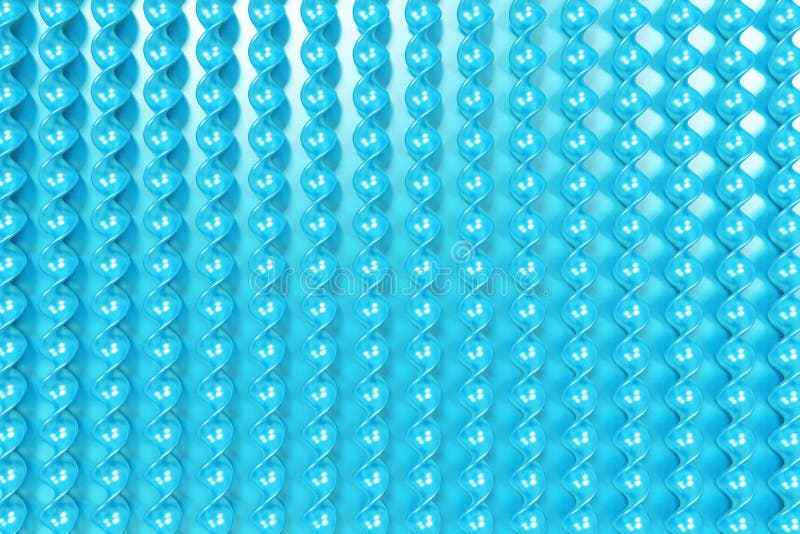 Blue Plastic Spiral Sticks on Blue Background Stock Illustration ...