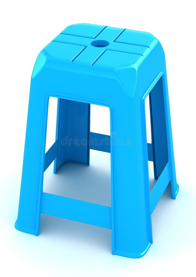 Blue Plastic Stool stock illustration. Illustration of seat - 22463952