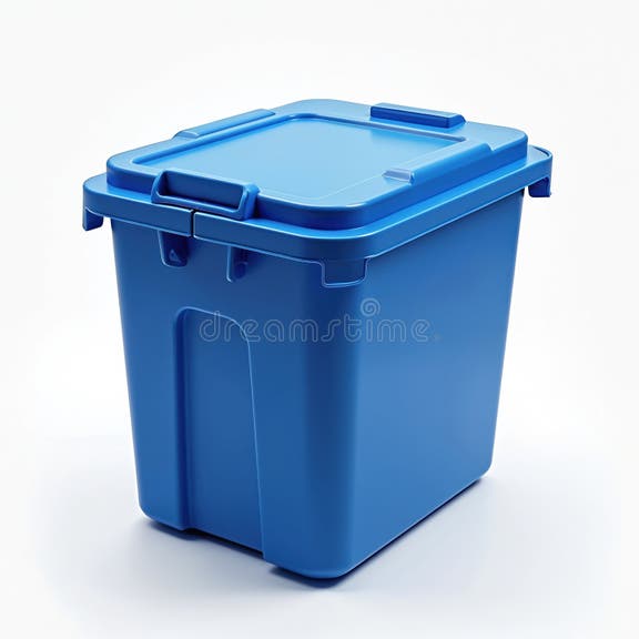 Blue Plastic Storage Container with Lid. Organize Items, Manage Clutter ...