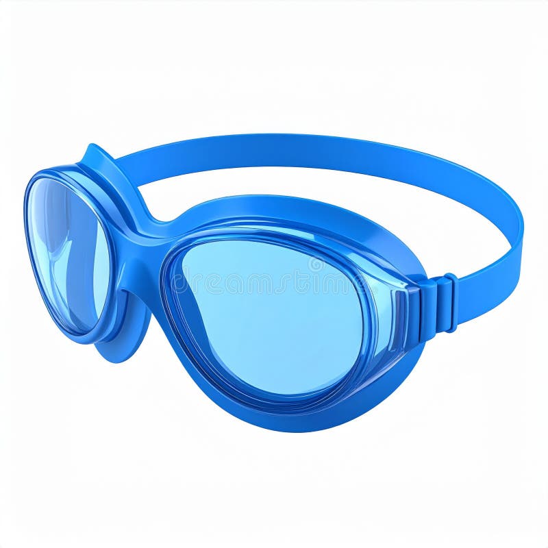 Blue Plastic Swimming Goggles for Kids Stock Illustration ...