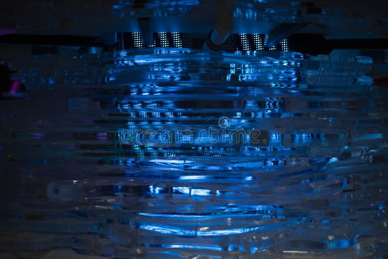 Blue Plastic Texture. Transparent Plastic Stock Photo - Image of glass ...