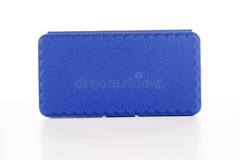 Blue Plastic Tool Box on a White Background. Stock Photo - Image of ...