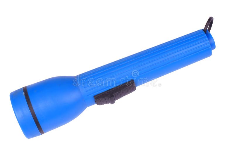 Blue plastic torch stock image. Image of tool, flashlight - 19099013