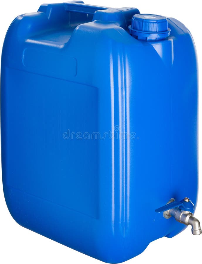 Blue Plastic Water Container with Tap Stock Photo - Image of blue, tank ...