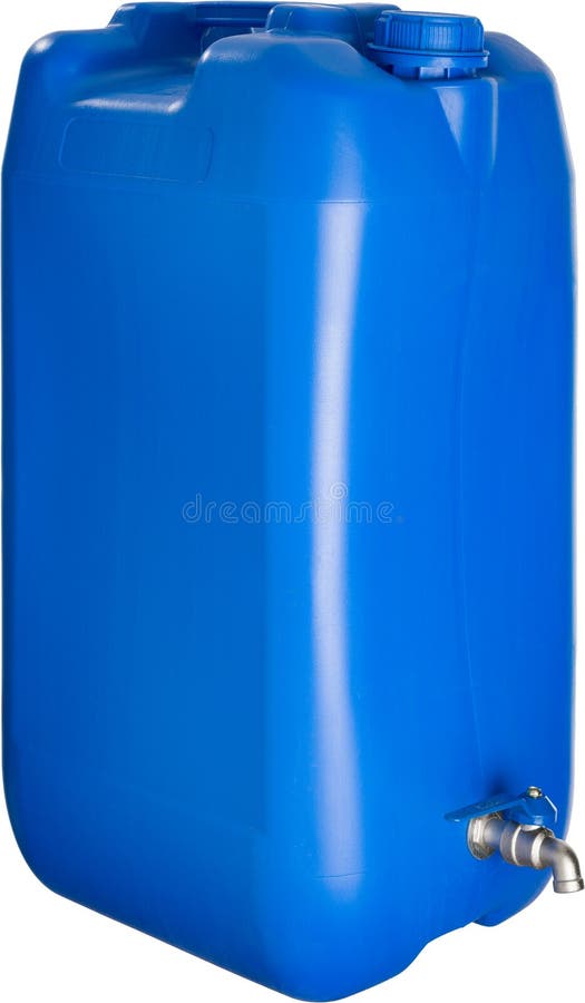 Blue Plastic Water Container with Tap Stock Photo - Image of liquid ...