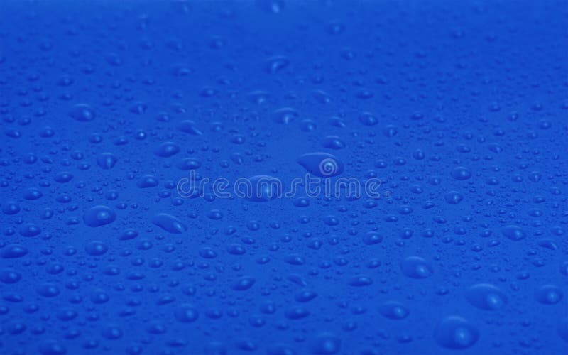 Blue Plastic with Water Drops Macro Photo Stock Photo - Image of drop ...