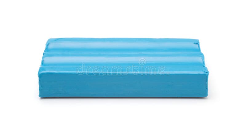 Blue Plasticine Isolated on White Stock Image - Image of clay, game ...