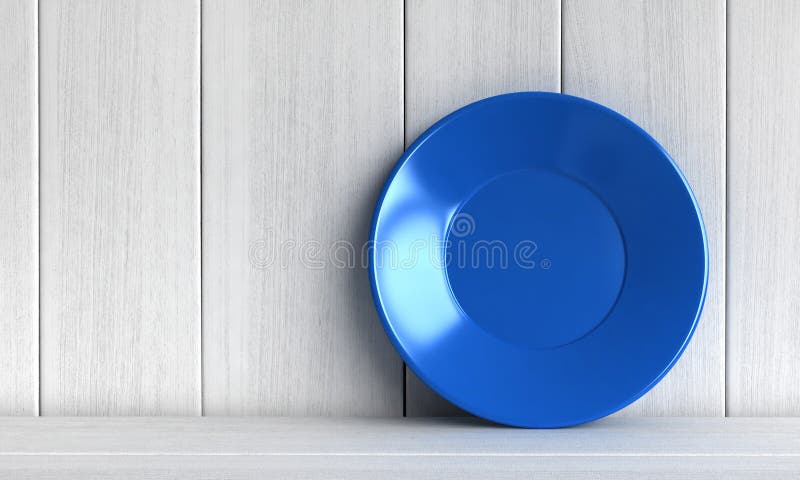 Blue plate stock illustration. Illustration of white - 92541589