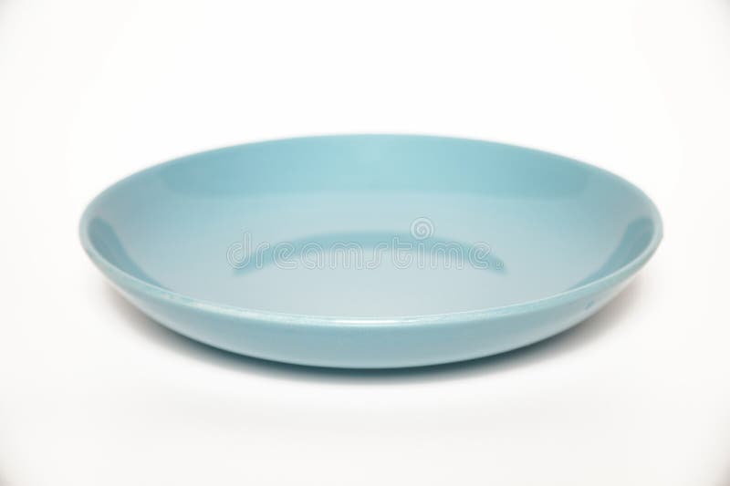 Blue Plate on White Background,blue Sheet on White Background Stock ...
