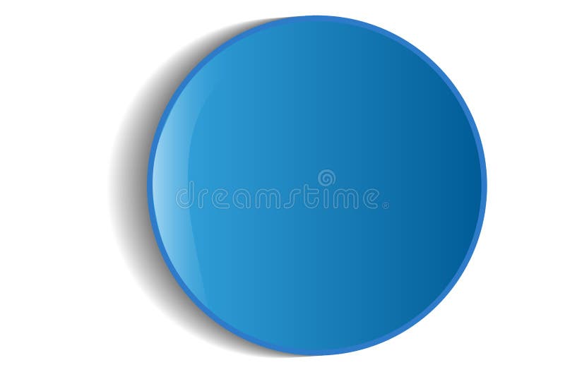 A Blue Plate on a White Background. Vector Illustration Stock ...