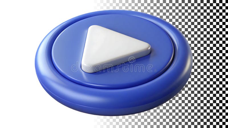 Blue Play Button Icon, Representing Media and Video Control Png ...