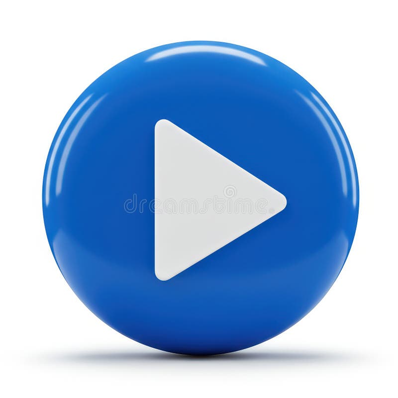 3D Play Button stock illustration. Illustration of control - 385202683