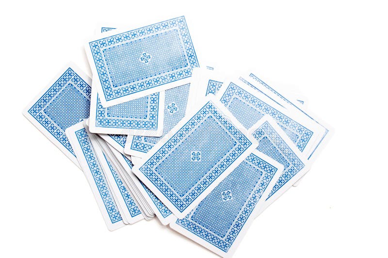 Blue playing cards pile stock photo. Image of classic - 51940020