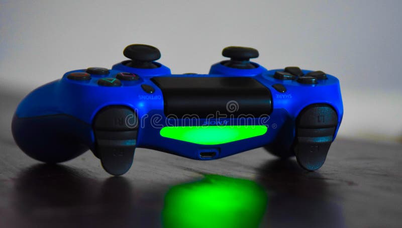 Blue PlayStation Gaming Controller Editorial Stock Photo - Image of ...