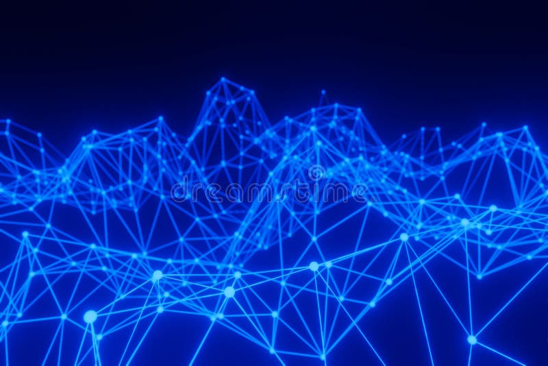 Blue Plexus Background stock illustration. Illustration of dark - 215866936