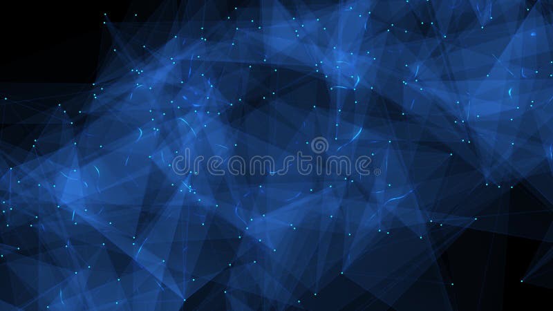 Blue Dot Mesh Wireframe Digital Futuristic Intelligence Animation Stock ...