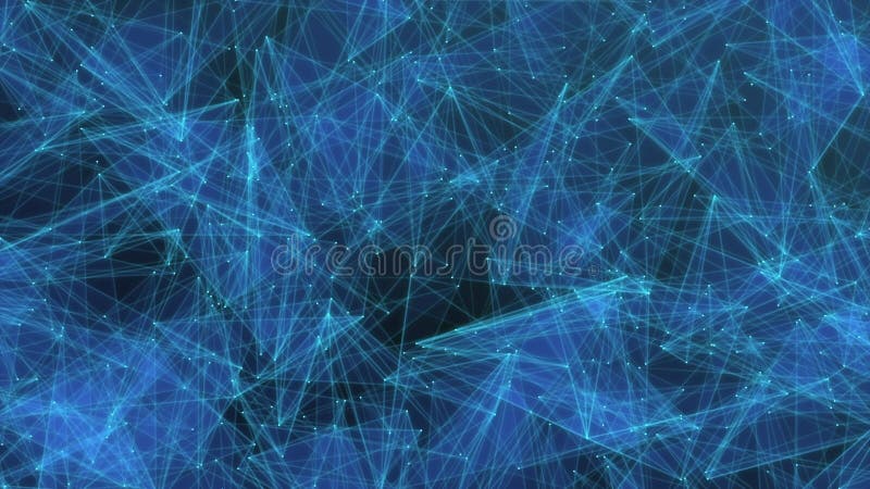 Blue Dot Mesh Wireframe Digital Futuristic Intelligence Animation Stock ...