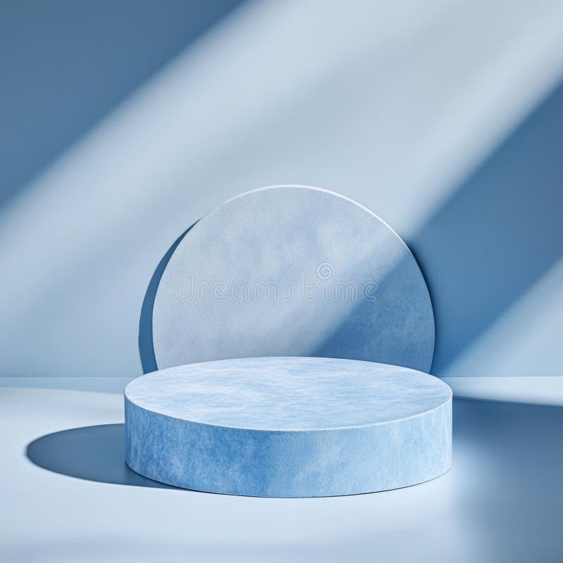 Blue Podium on the Blue Background. 3d Rendering, 3d Illustration Stock ...