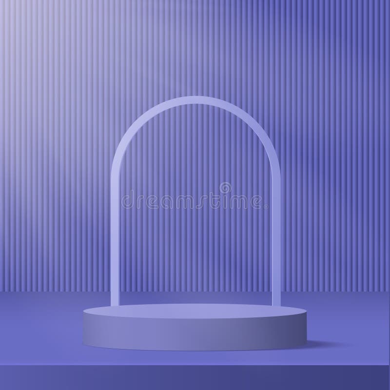 Blue Podium or Pedestal with Spotlight. Vector Stock Vector ...